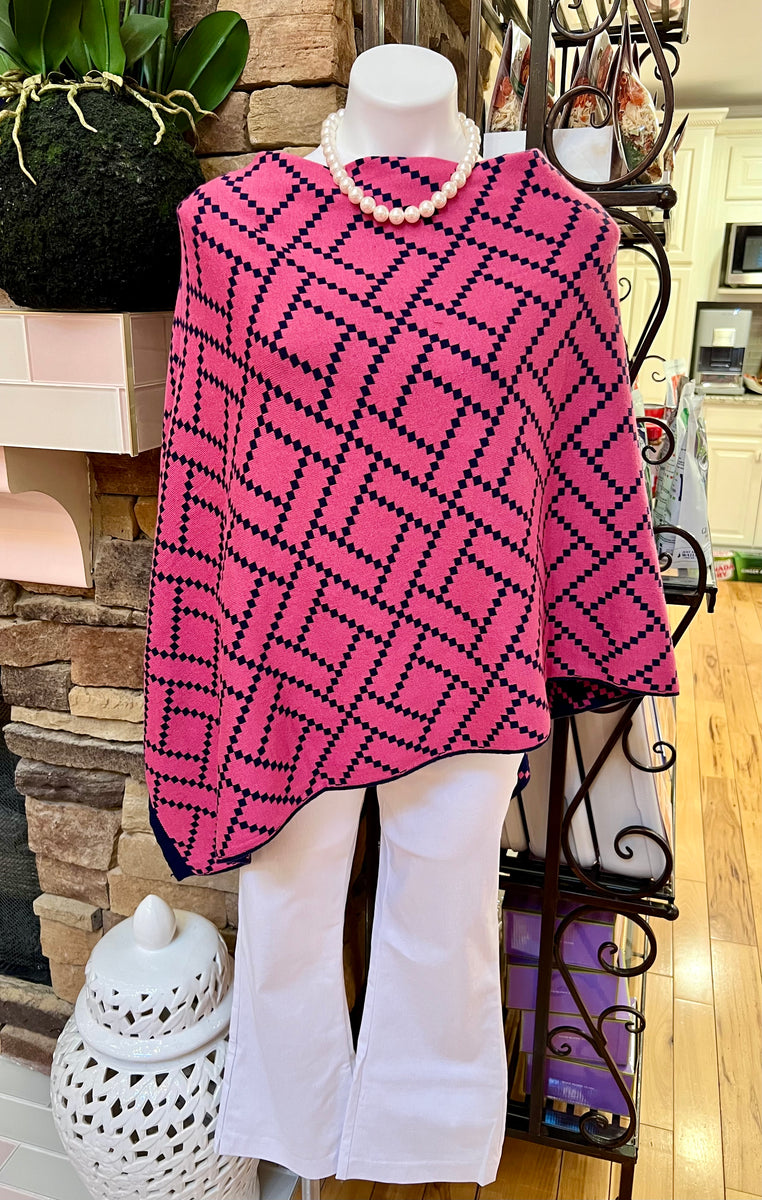 Reversible Knit Poncho – Sash&Bow